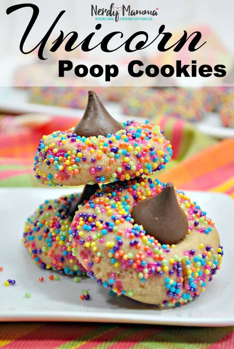 Unicorn Poop Cookies - Nerdy Mamma