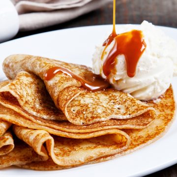 Vegan Butterbeer Crepes - Nerdy Mamma