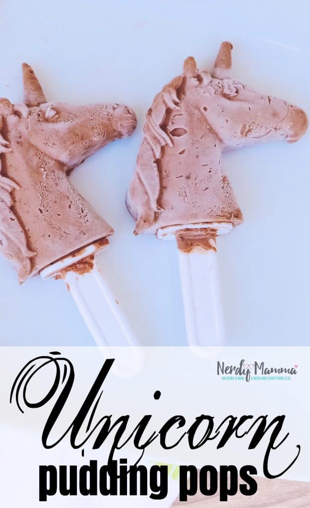 Ridiculously Chocolatey Unicorn Pudding Pops - Nerdy Mamma