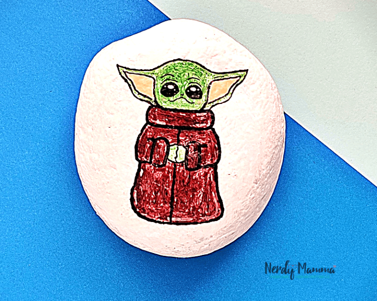 Baby Yoda Rock Painting -Fun Star Wars Craft - Nerdy Mamma