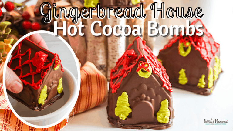 Gingerbread House Hot Cocoa Bombs Recipe - Nerdy Mamma