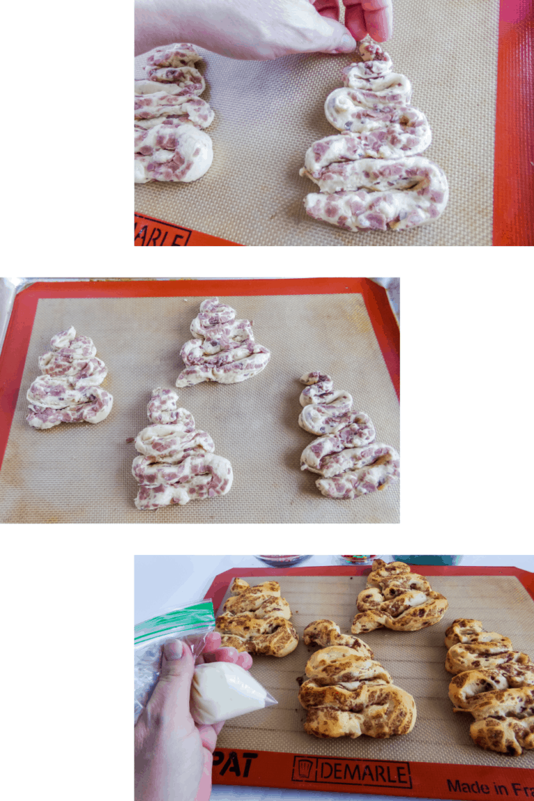 Christmas Tree Cinnamon Rolls - 4 Ingredient Recipe - Nerdy Mamma