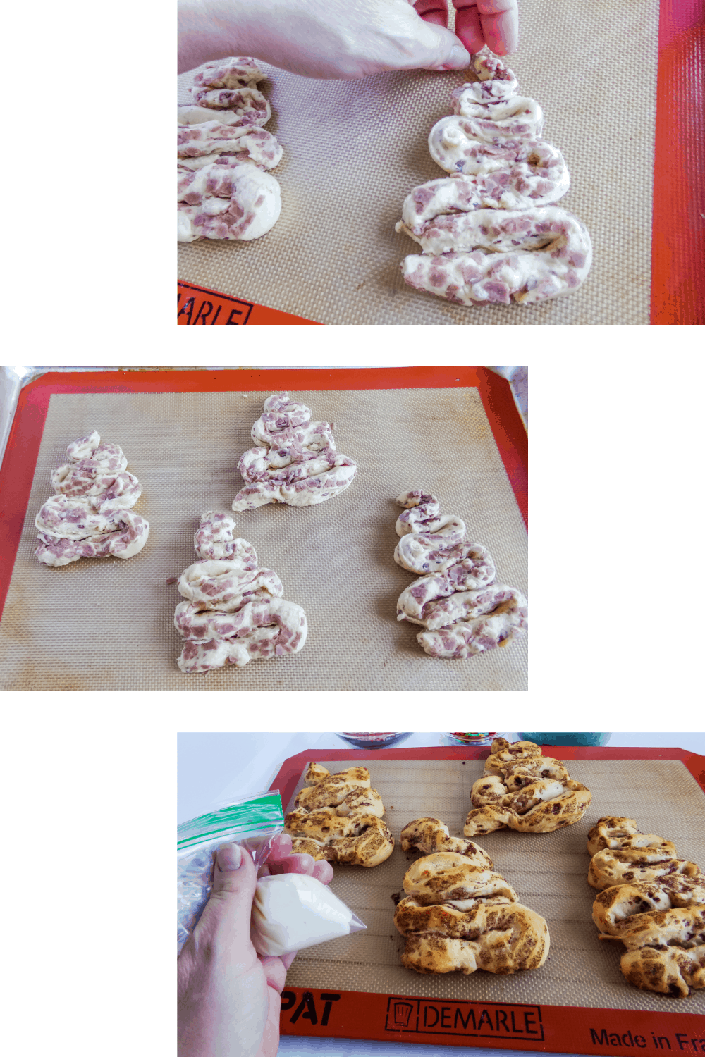 Christmas Tree Cinnamon Rolls - 4 Ingredient Recipe - Nerdy Mamma
