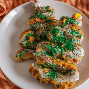 Christmas Tree Cinnamon Rolls - 4 Ingredient Recipe - Nerdy Mamma