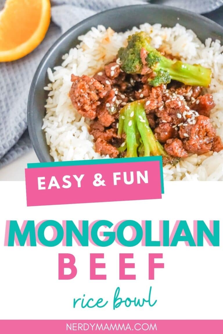 Mongolian Beef Rice Bowl - Nerdy Mamma