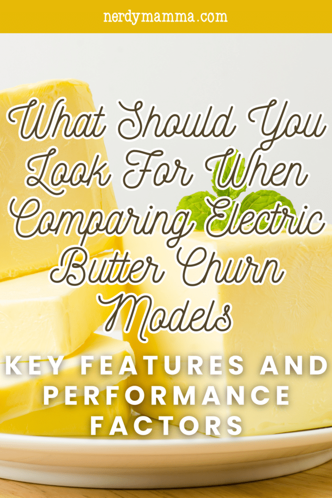 What Should You Look For When Comparing Electric Butter Churn Models ...